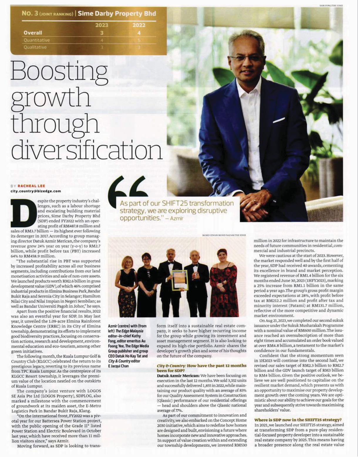 Boosting Growth Through Diversification | Sime Darby Property